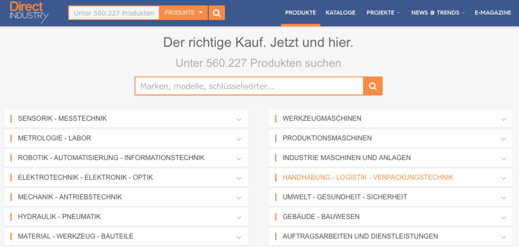 Produktsourcing mit DirectIndustry.de – Einkauf und Management